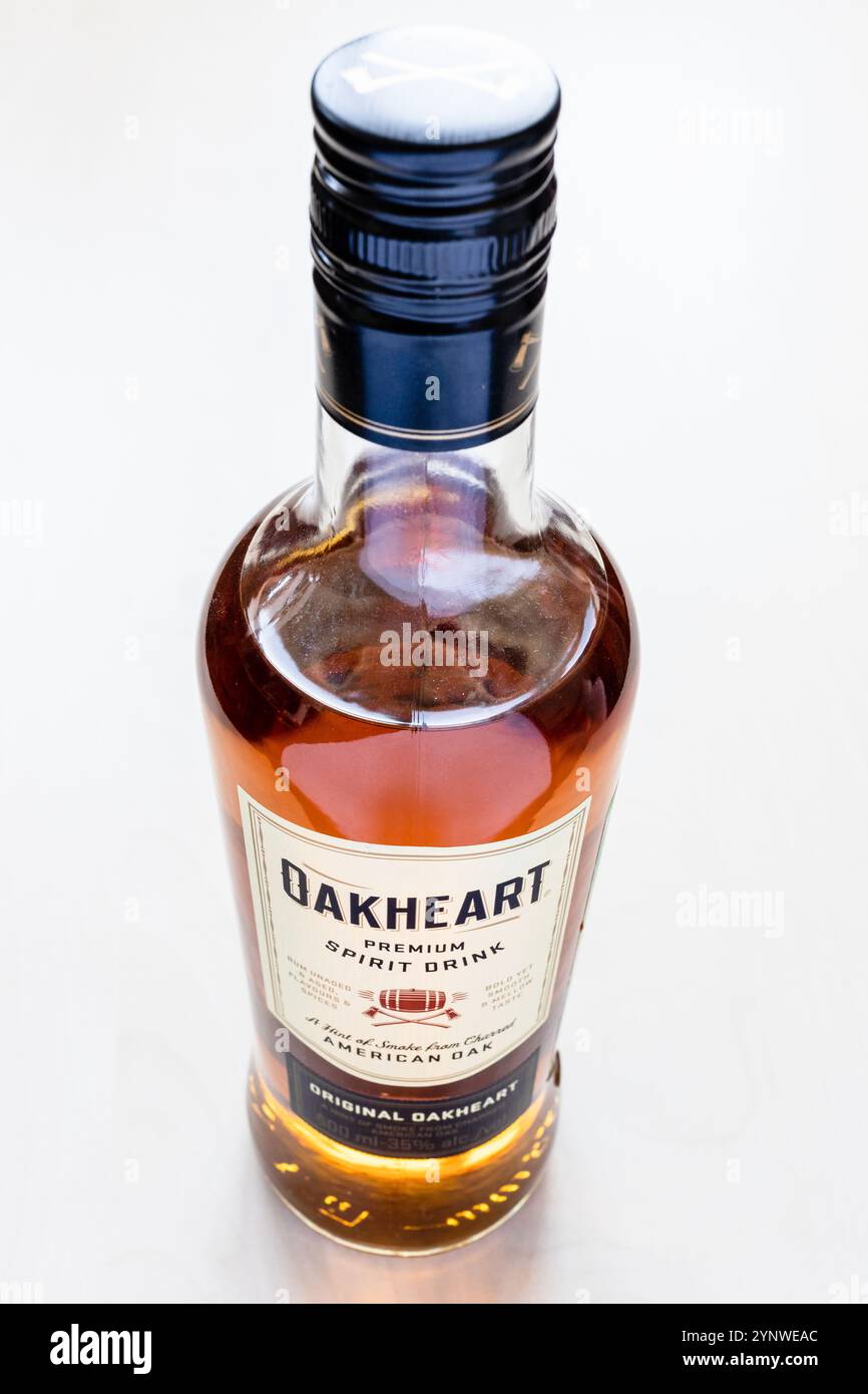 Moscow, Russia - October 1, 2024: standing glass bottle of Bacardi ...