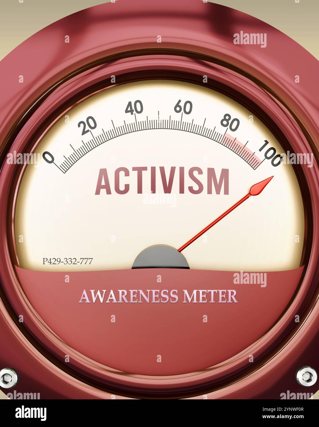 Activism and awareness meter that is hitting a full scale hi-res stock ...