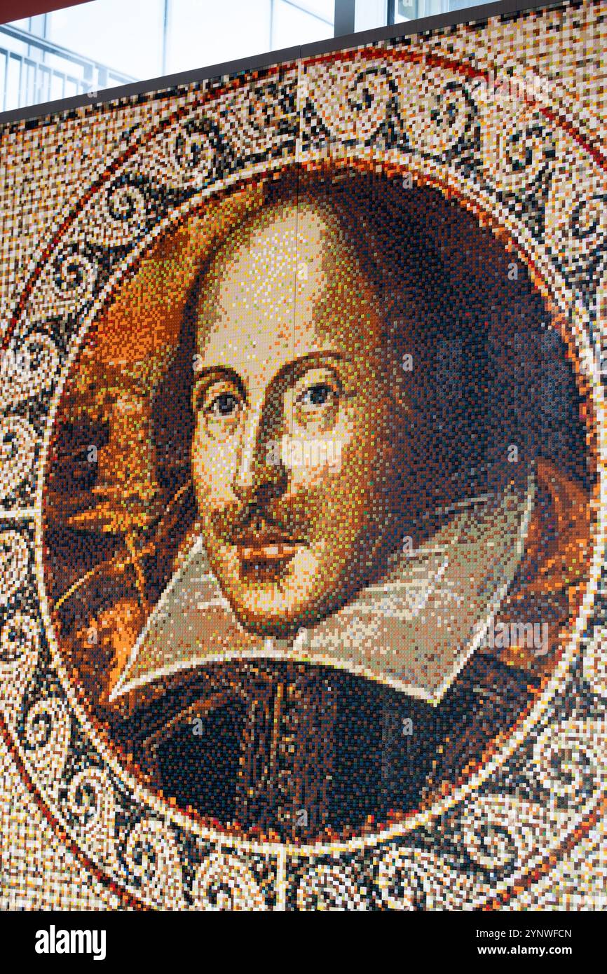 Lego bricks picture of William Shakespeare, RSC Theatre, Stratford-upon ...