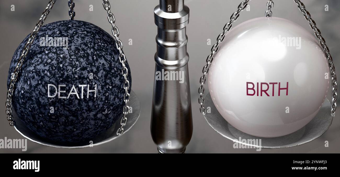 Death or birth weighing two choices hi-res stock photography and images ...