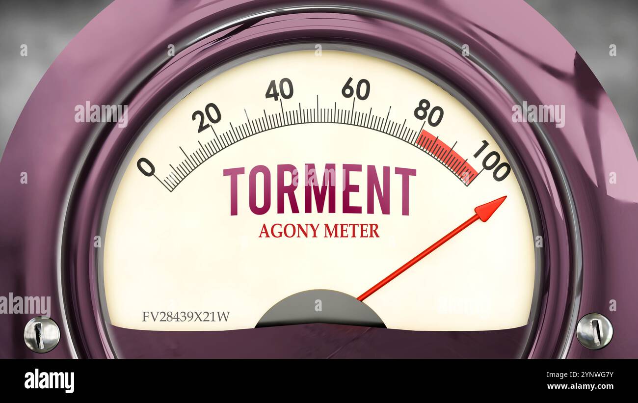 Torment and Agony Meter that is hitting a full scale, showing a very ...