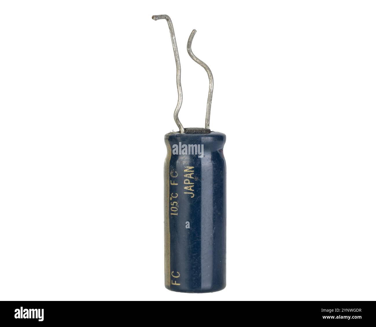 Old Electrolytic Capacitor with Curved Leads Stock Photo - Alamy