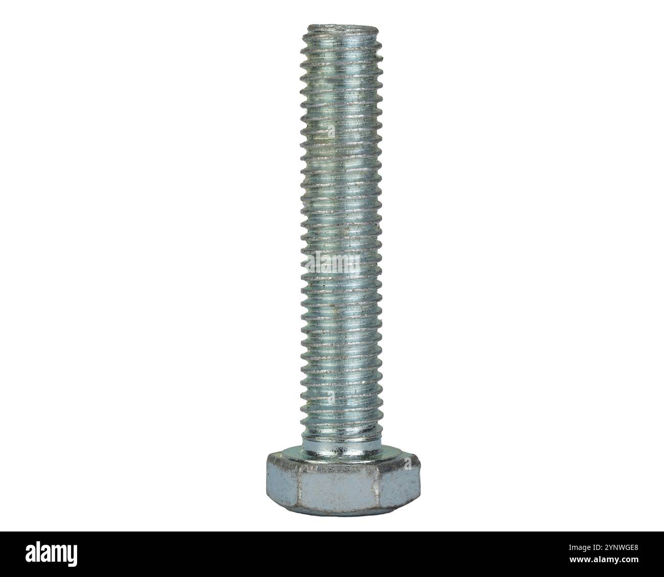 Metallic Threaded Bolt with Hexagonal Nut Stock Photo - Alamy