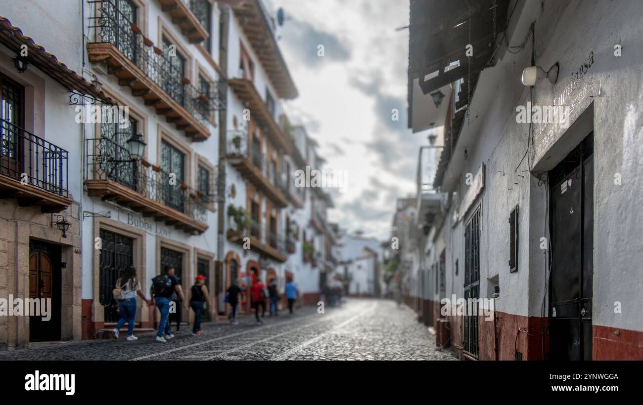In Taxco de Alarcon, Mexico, cobblestone streets wind through ...