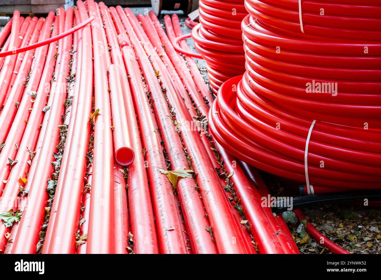 Reels plastic underground pipe on hi-res stock photography and images ...