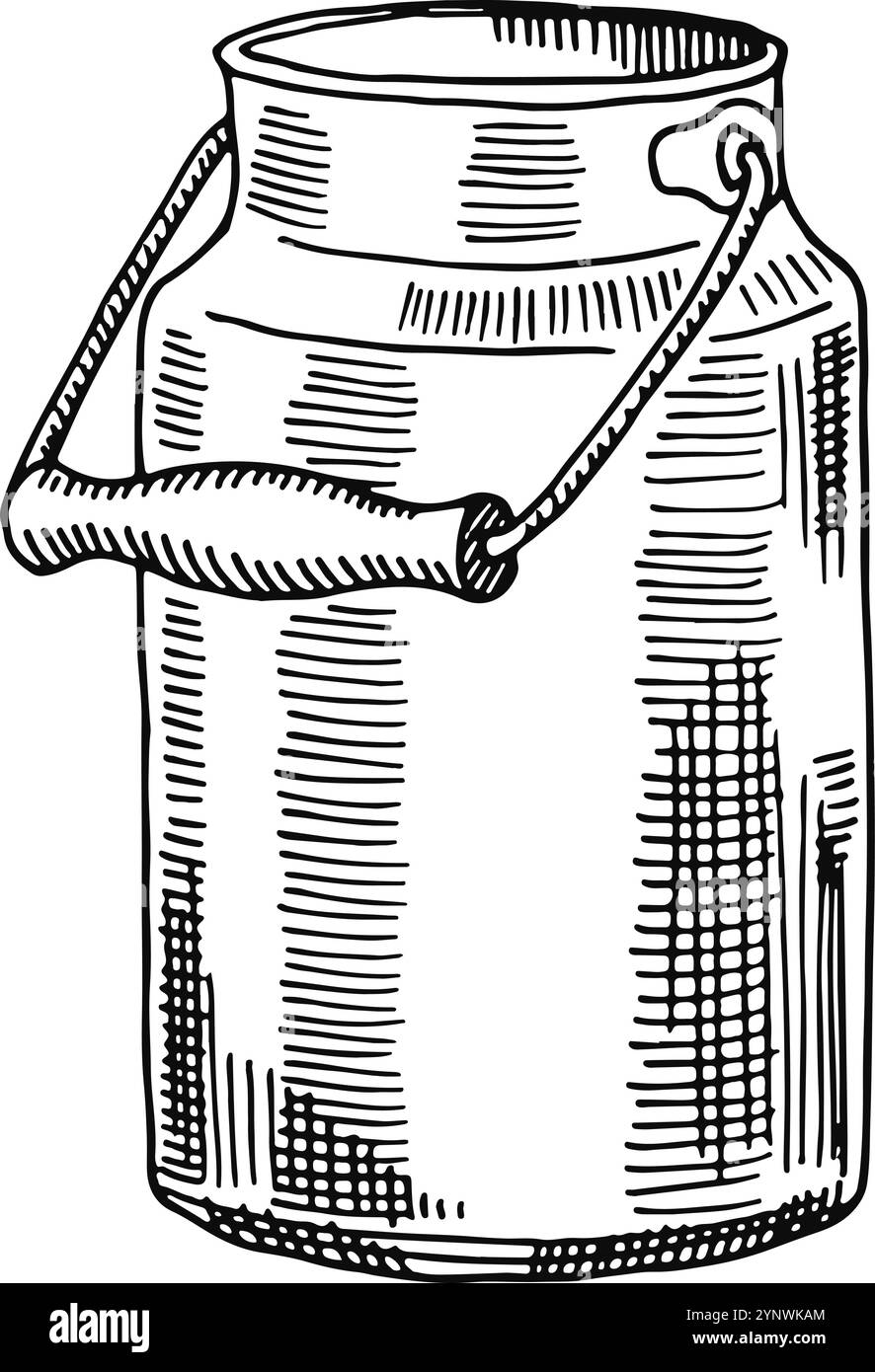 Milk bucket Black and White Stock Photos & Images - Alamy