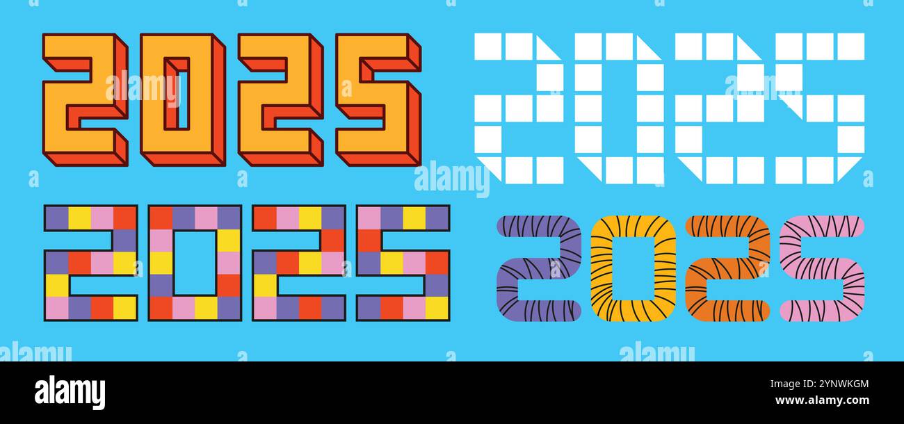 2025 number Stock Vector Images - Alamy