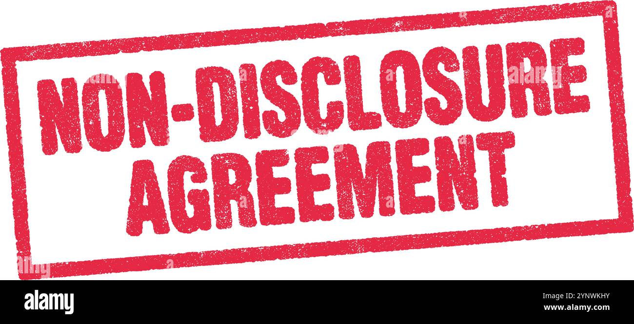 Vector illustration of the word Non-Disclosure Agreement in red ink ...