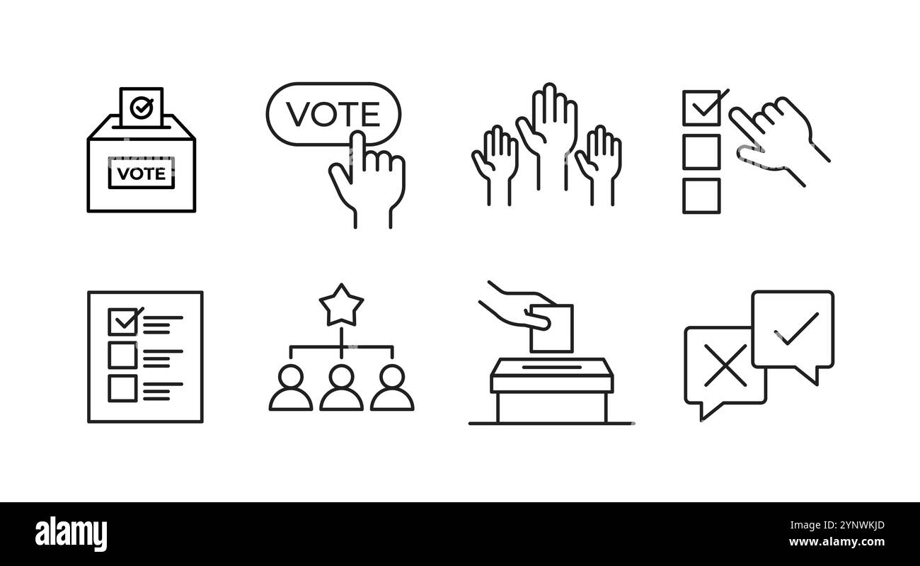 Vote symbol collection Stock Vector Image & Art - Alamy