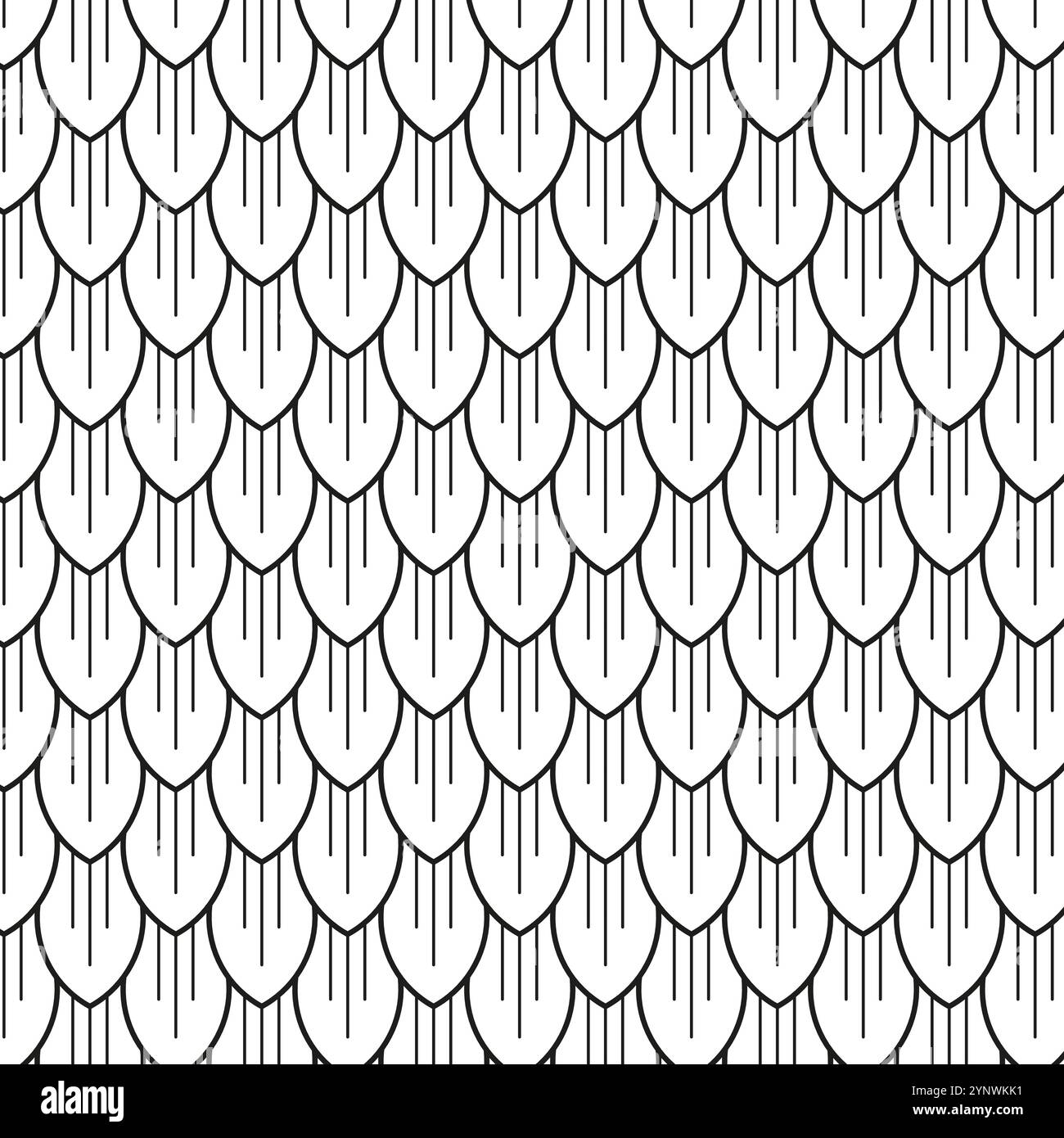 Dragon skin seamless pattern. Linear scales Stock Vector Image & Art ...