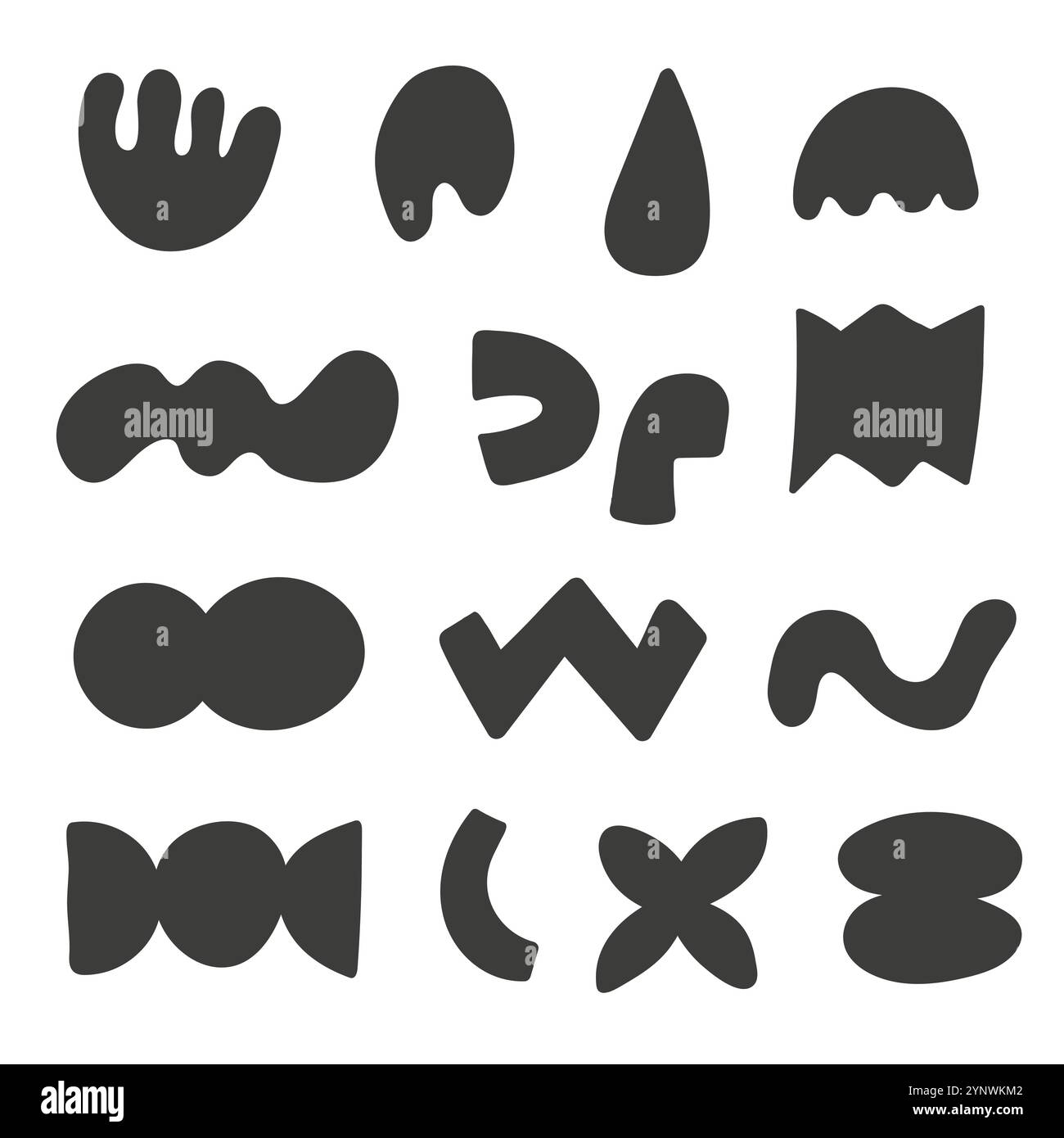 Brutalist abstract shape sticker hi-res stock photography and images ...