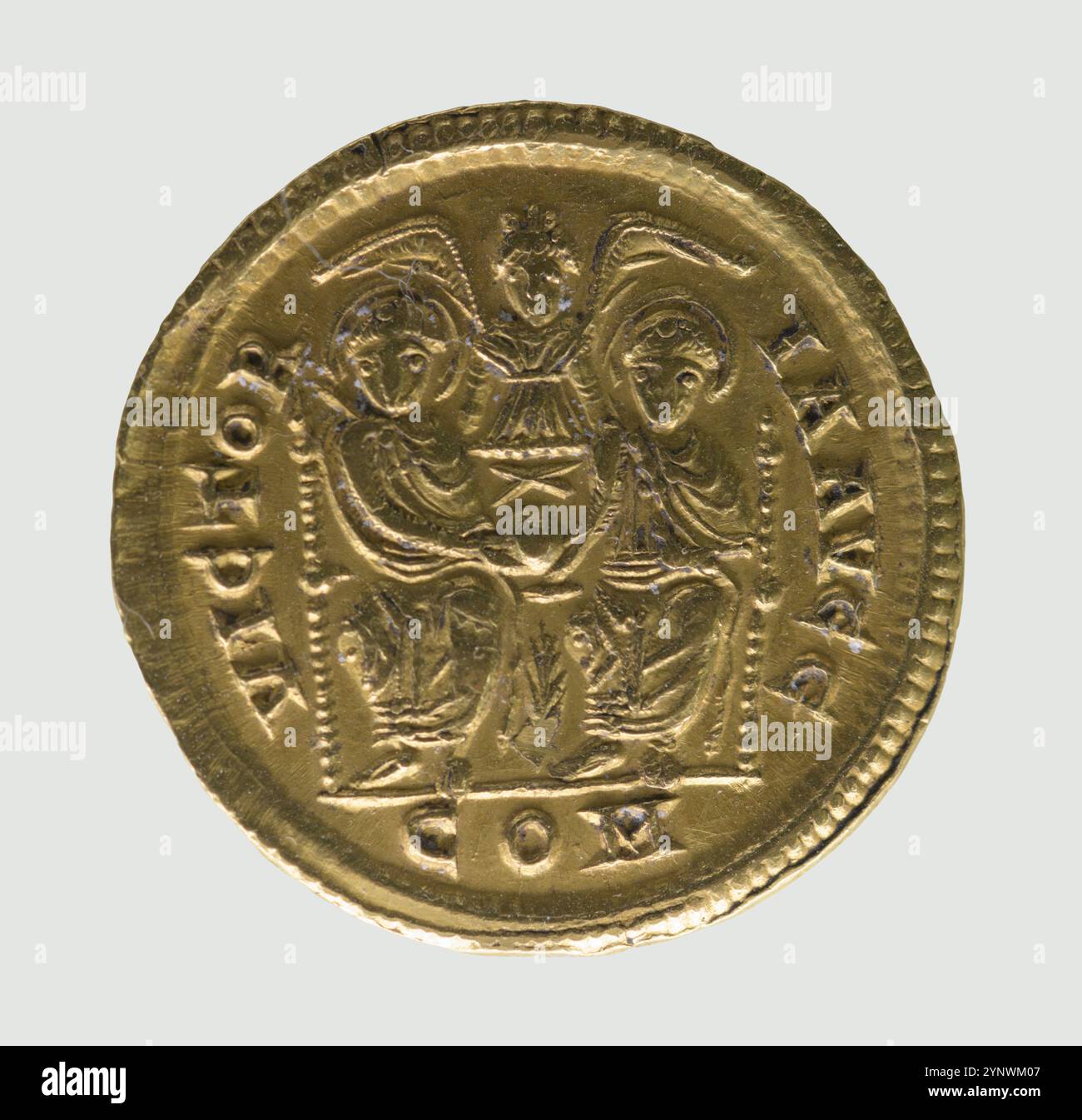 Gold Solidus of Roman Emperor Valens "Two Emperors Enthroned" reverse ...