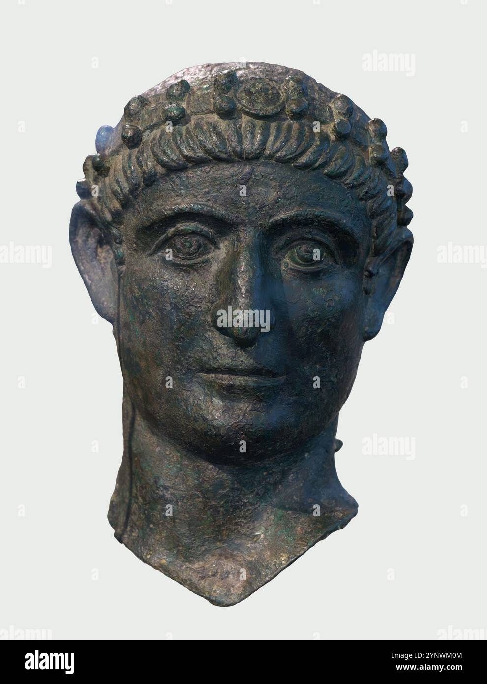 Bronze portrait of Constantine the Great from Naissus (Nis, Serbia ...