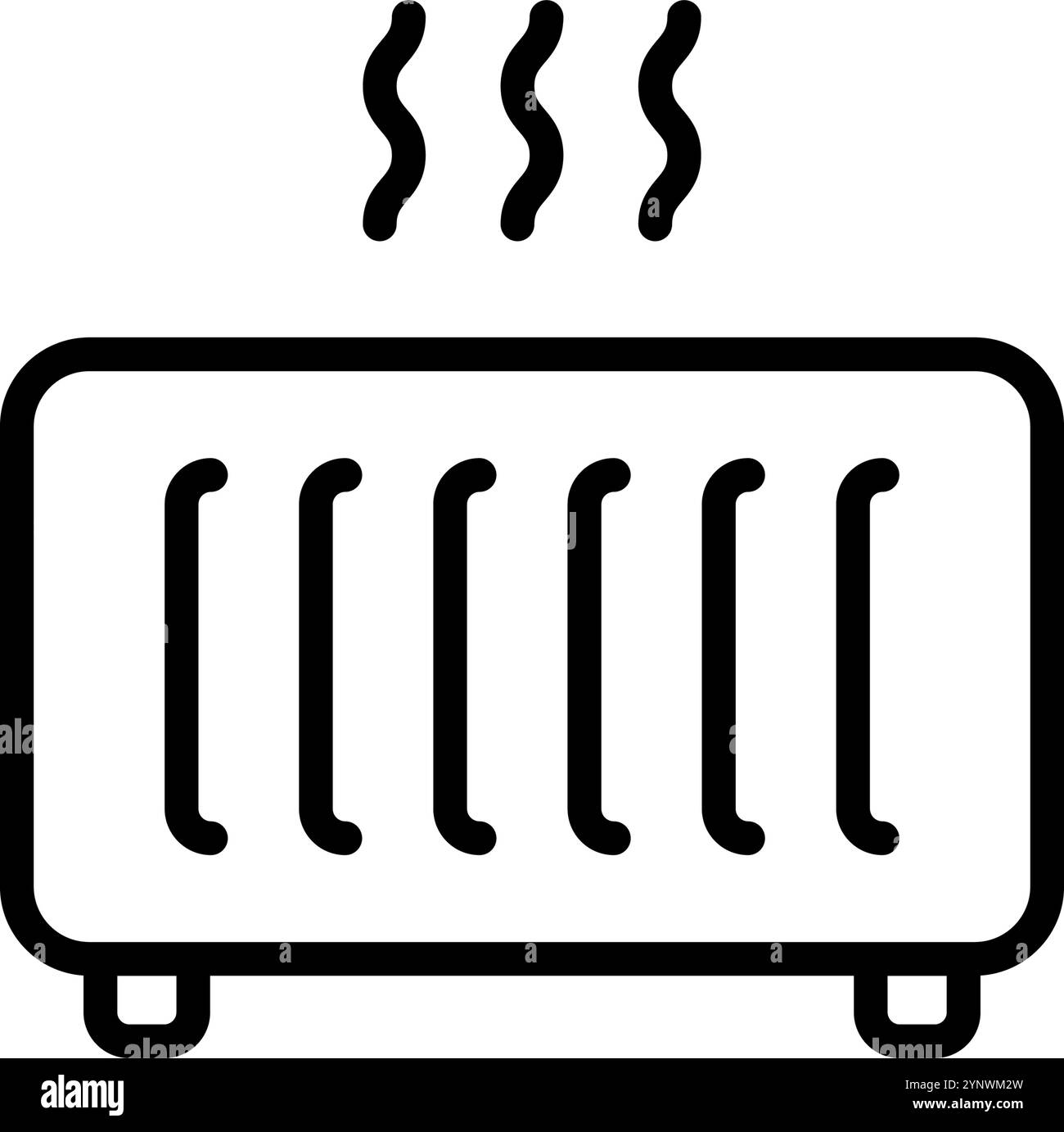 Electric convector heating icon. Home Heating Icon. Hvac system linear ...