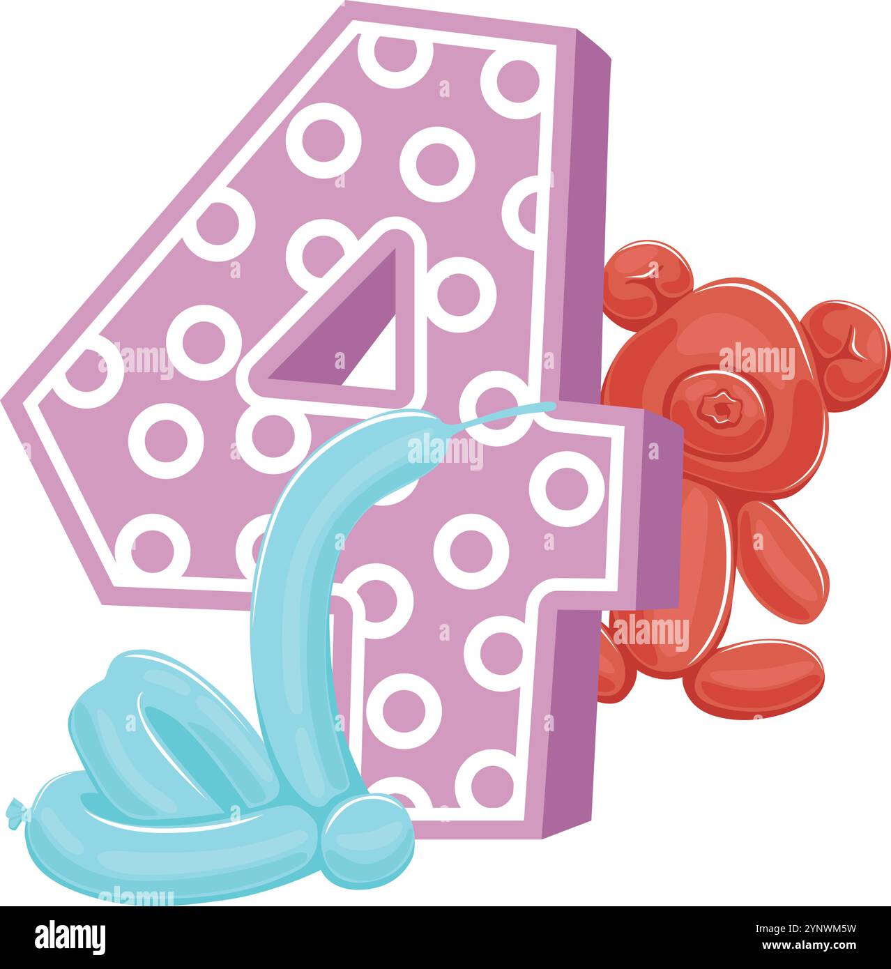 Letter a shape balloon Cut Out Stock Images & Pictures - Alamy