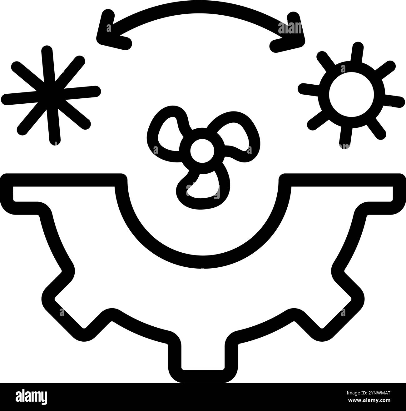 HVAC logo is heating, ventilation and air conditioning company or ...