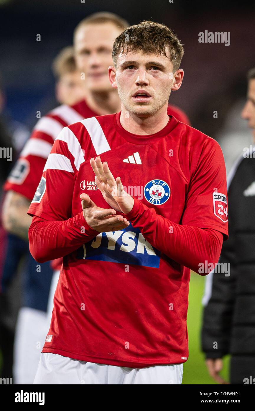Herning, Denmark. 25th, November 2024. Callum Mccowatt of Silkeborg IF ...