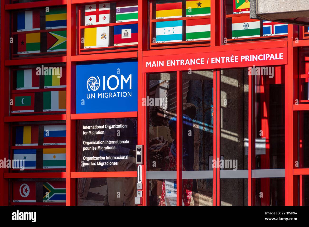 Entrance to the headquarters of the International Organization for ...
