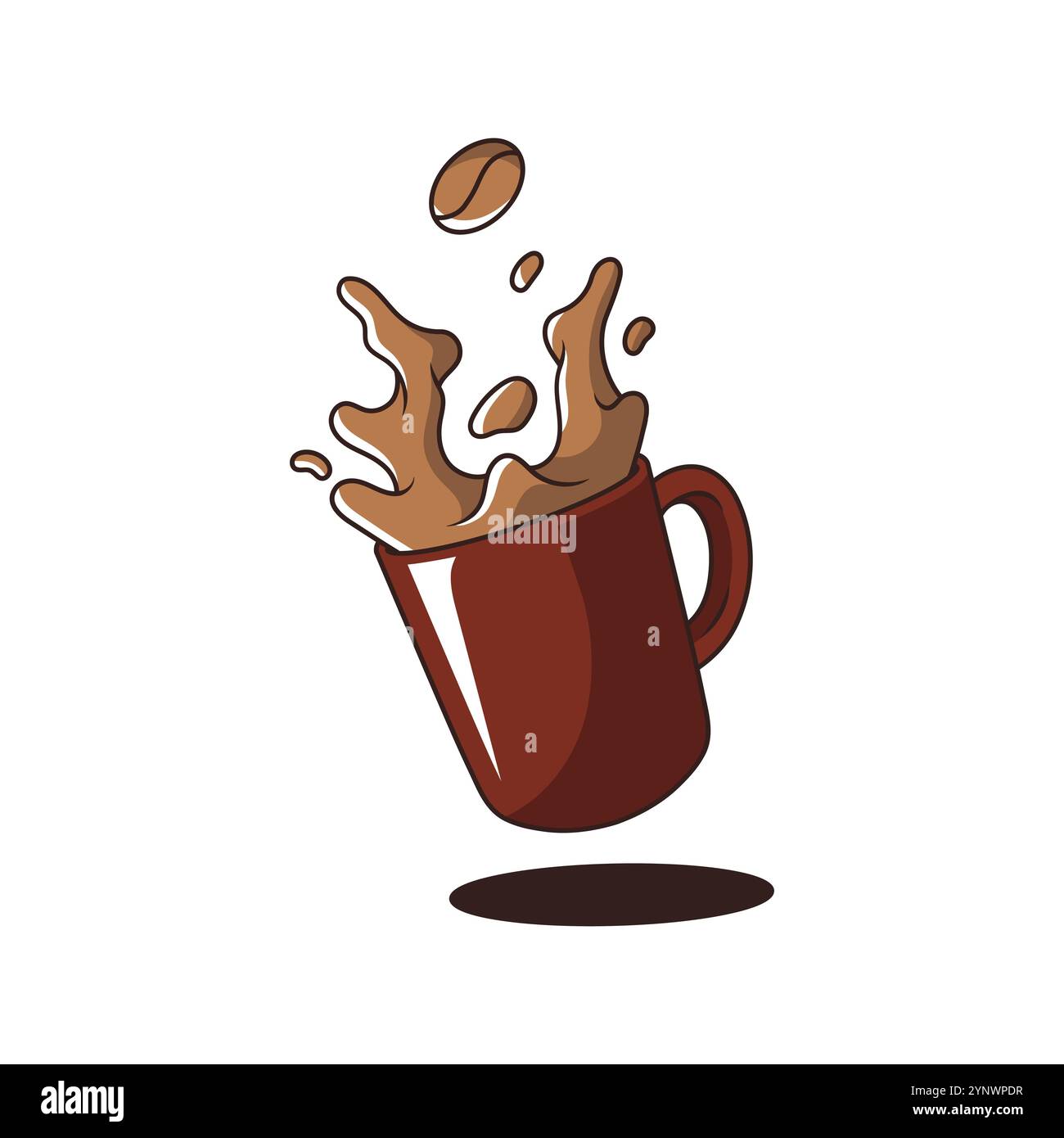 Liquid coffee splash in Stock Vector Images - Alamy