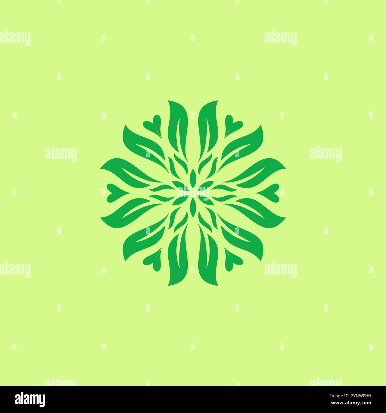 Circular Leaves Vector Illustration. leaf Circle Organic Logo Stock Vector Image & Art - Alamy