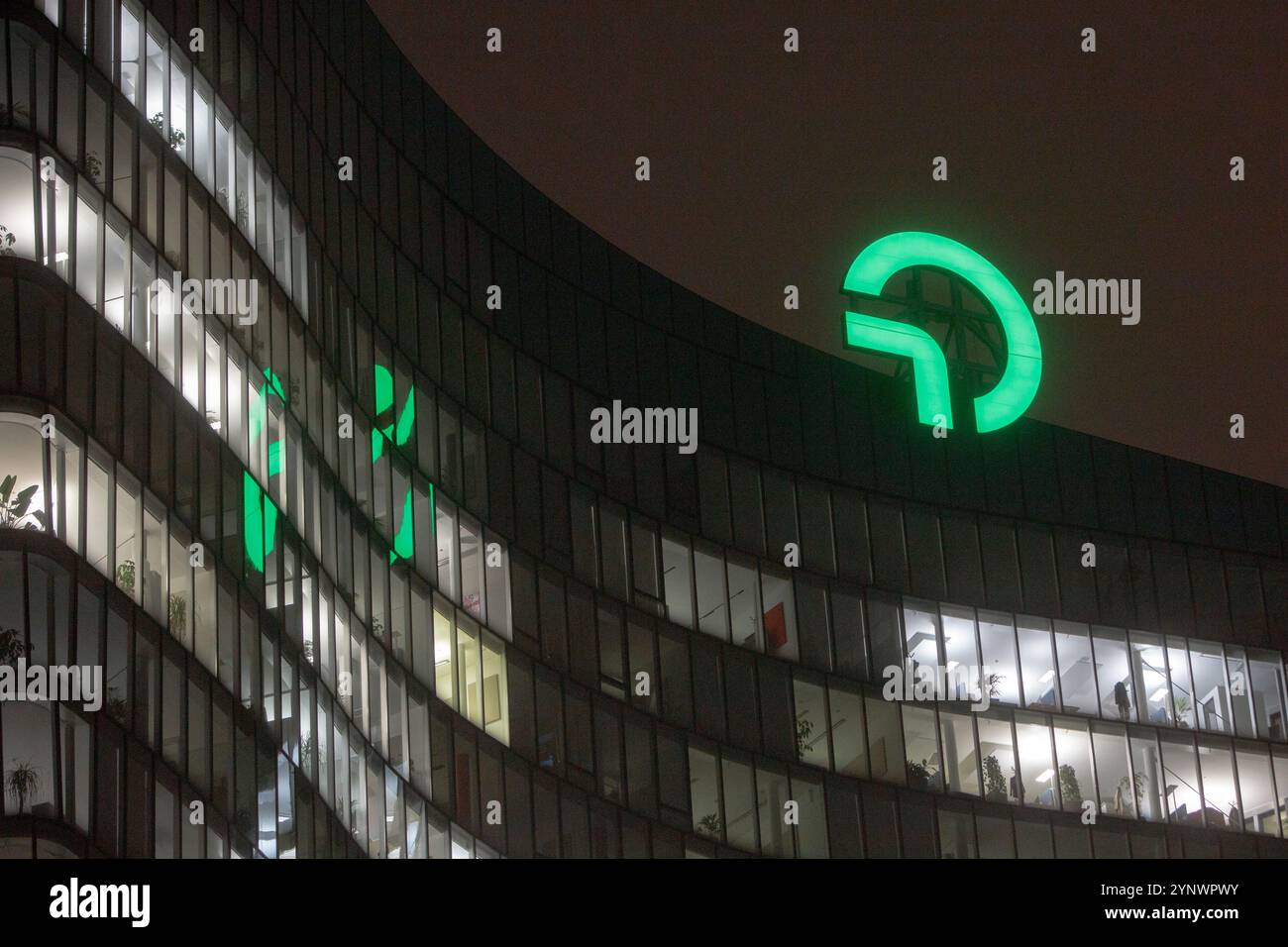 Vienna, Austria. 18th Nov, 2024. Logo of the Austrian gas and oil ...