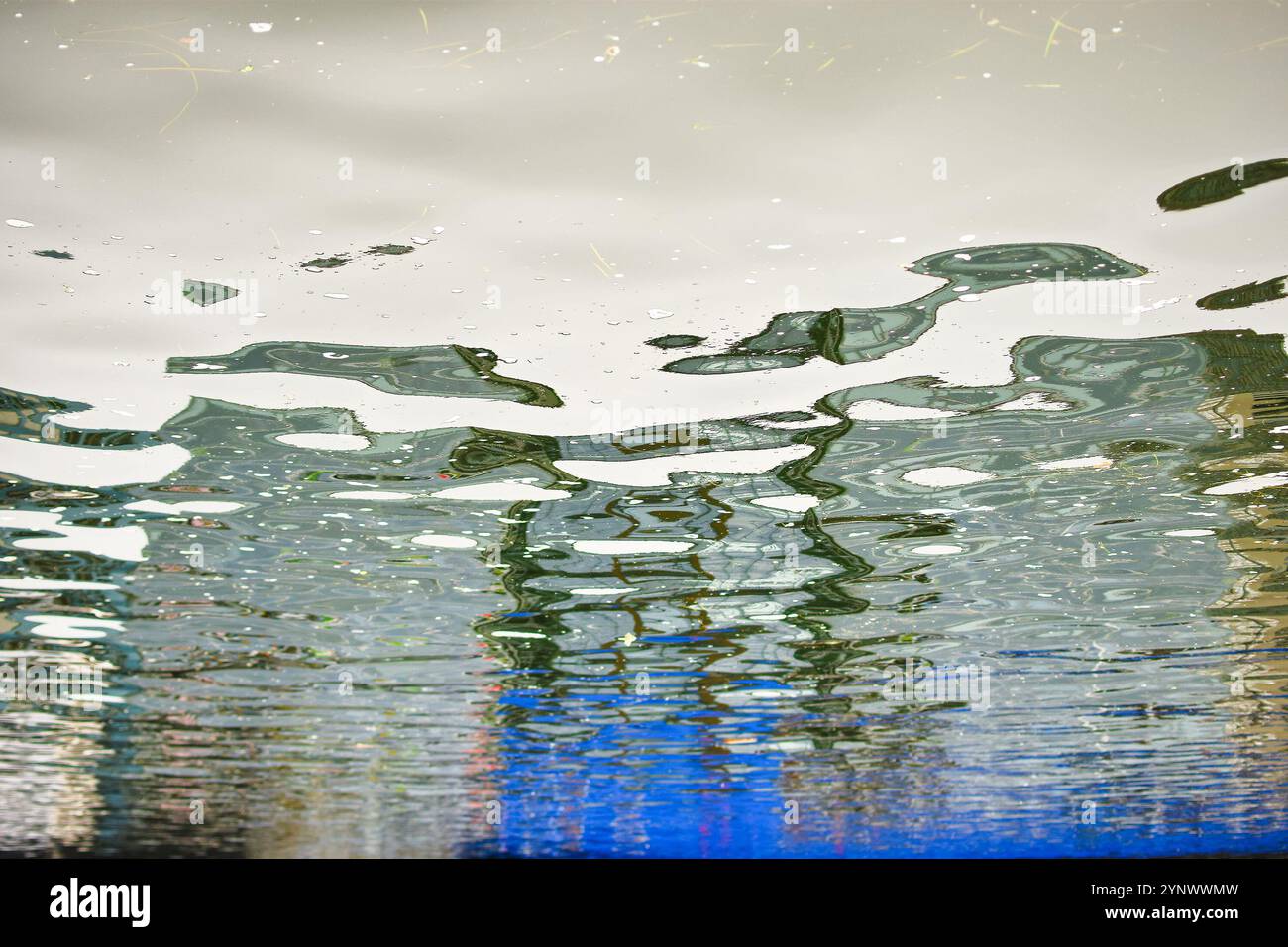 Beautiful color reflections on water surface. Water background Stock ...