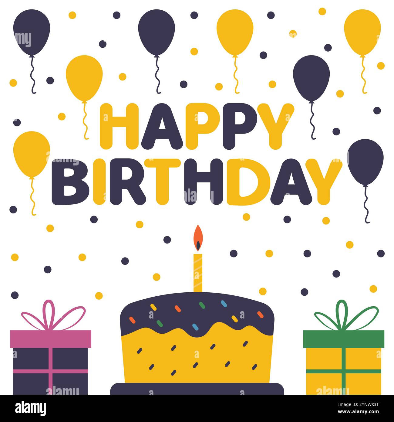 Bold birthday font hi-res stock photography and images - Alamy