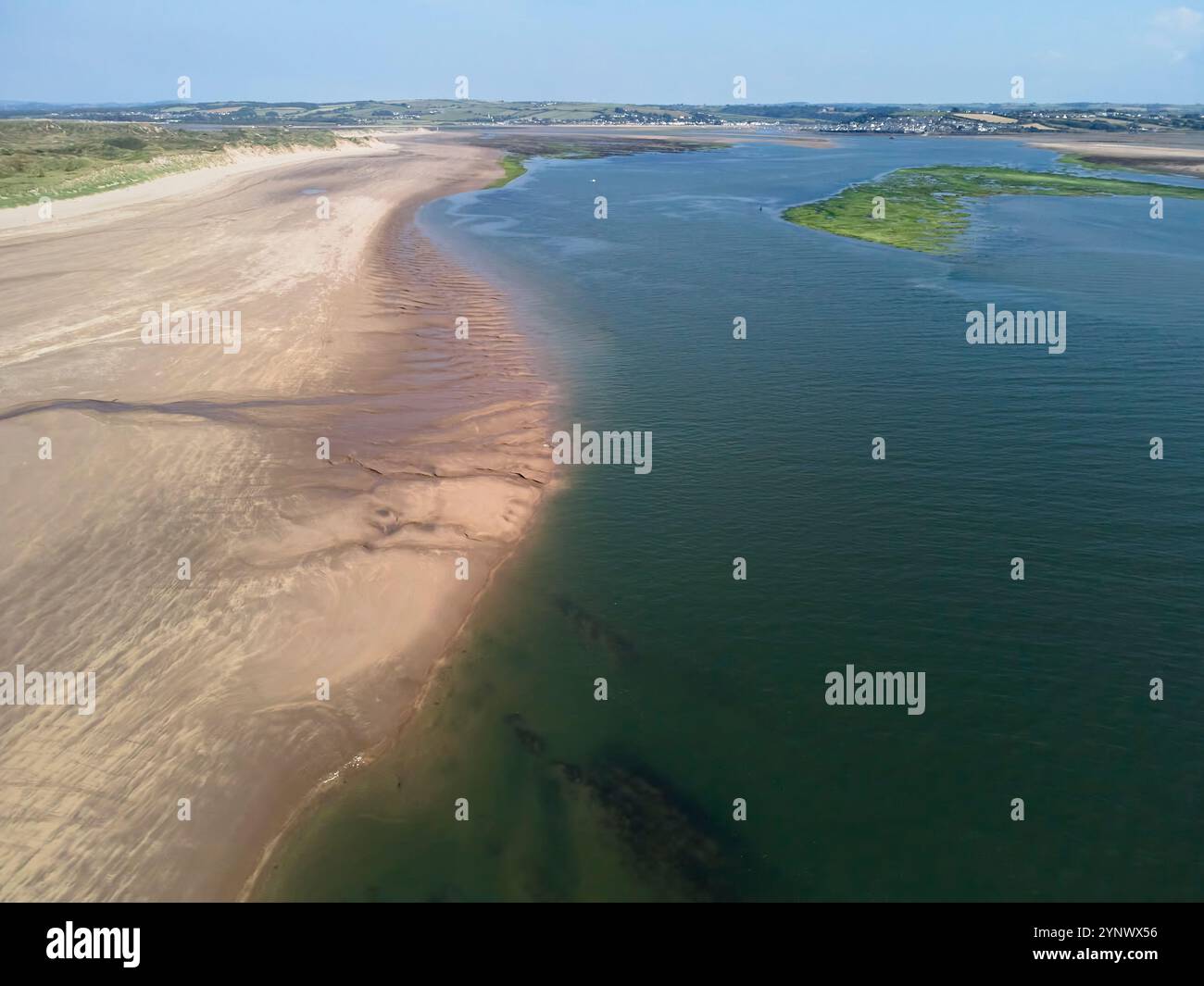 An aerial view of the Taw and Torridge estuary, where the Taw and ...