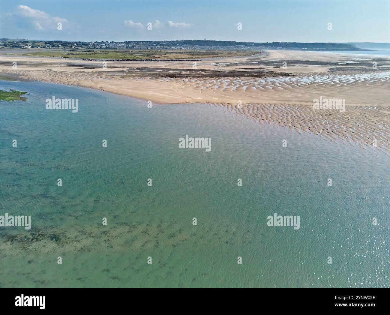 An aerial view of the Taw and Torridge estuary, where the Taw and ...
