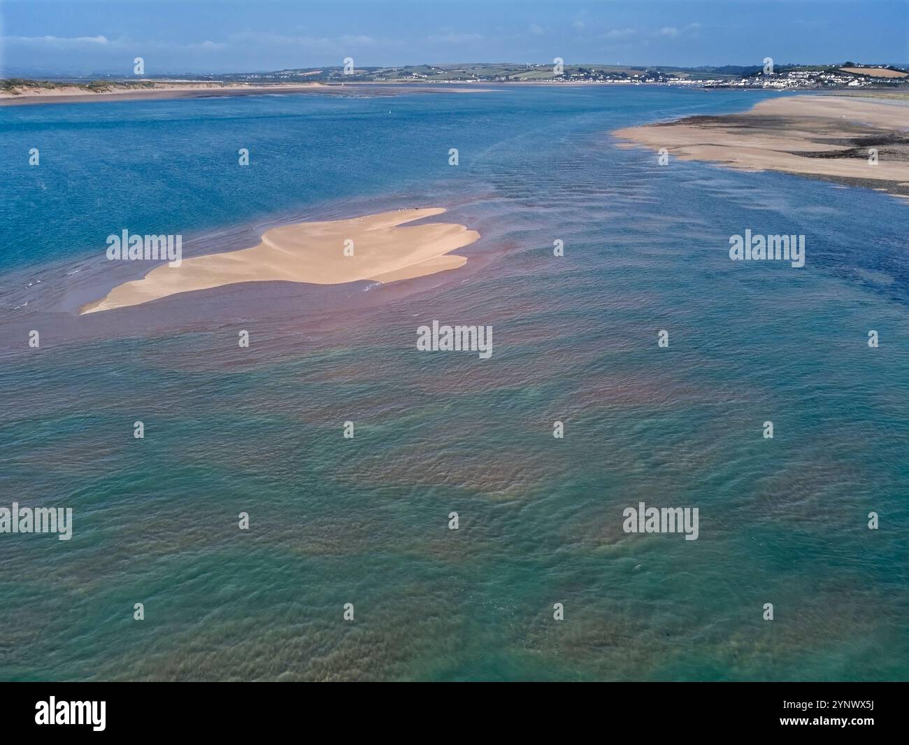 An aerial view of the Taw and Torridge estuary, where the Taw and ...