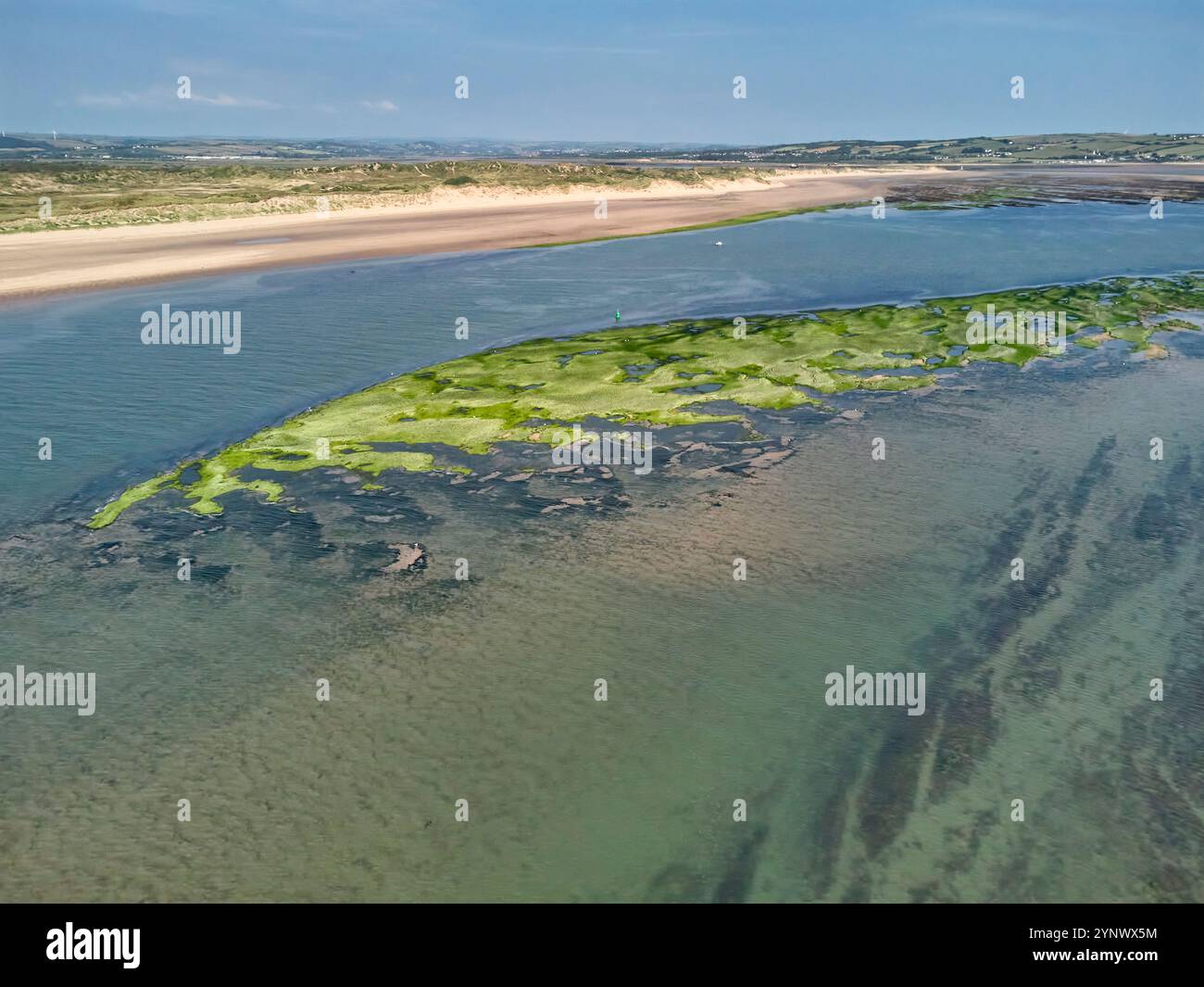 An aerial view of the Taw and Torridge estuary, where the Taw and ...