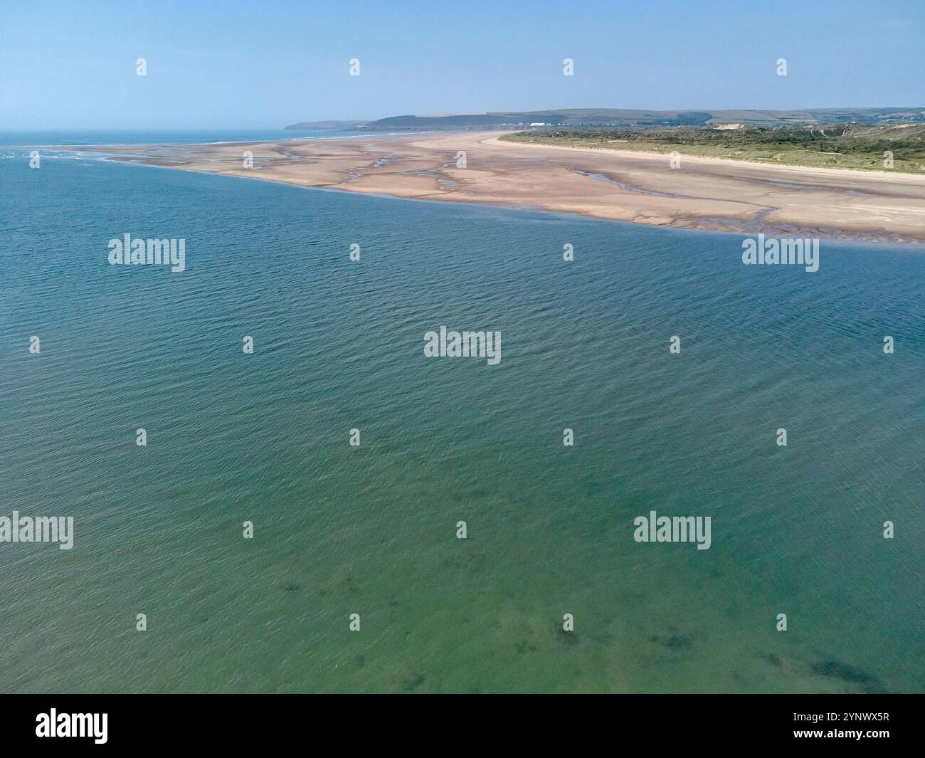 An aerial view of the Taw and Torridge estuary, where the Taw and ...