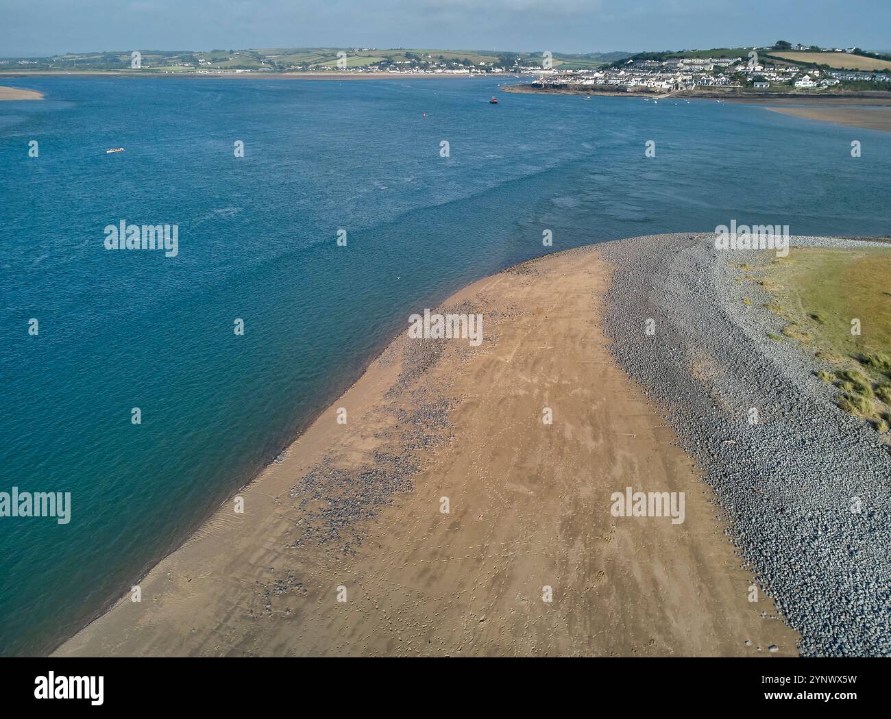 An aerial view of the Taw and Torridge estuary, where the Taw and ...