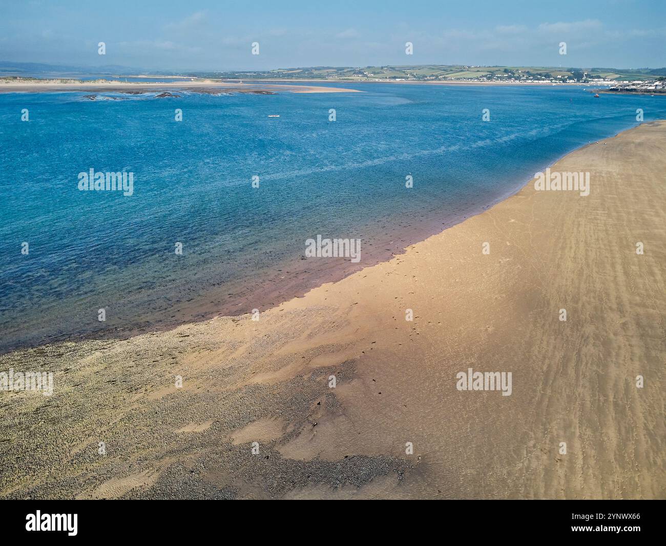 An aerial view of the Taw and Torridge estuary, where the Taw and ...