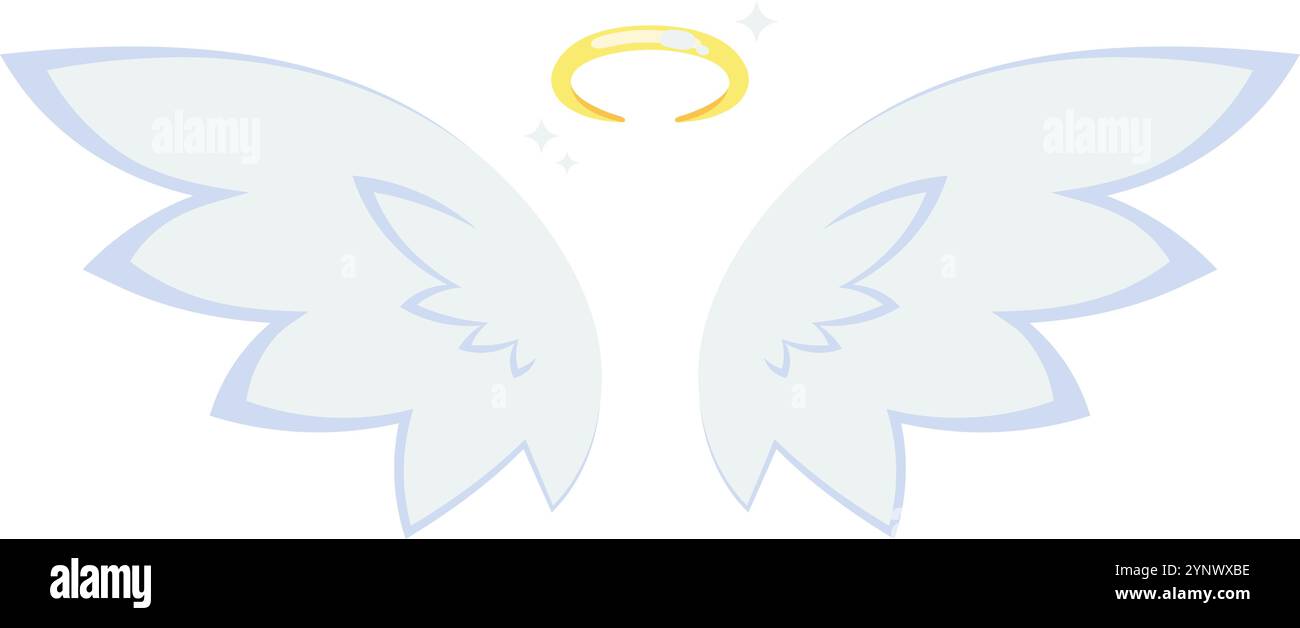 The wings of an angel are shown in a white and blue color scheme Stock ...