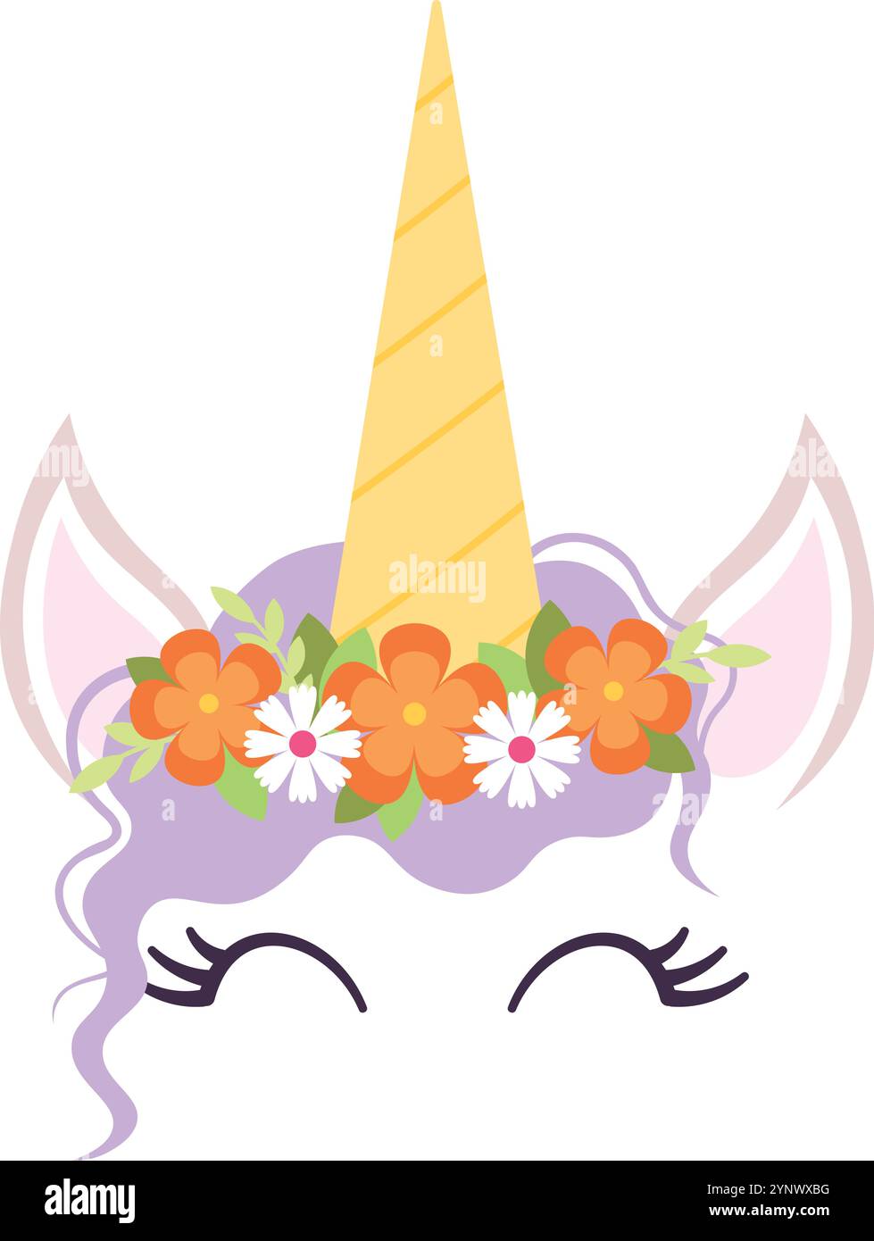 Cute flower girl drawing Cut Out Stock Images & Pictures - Alamy