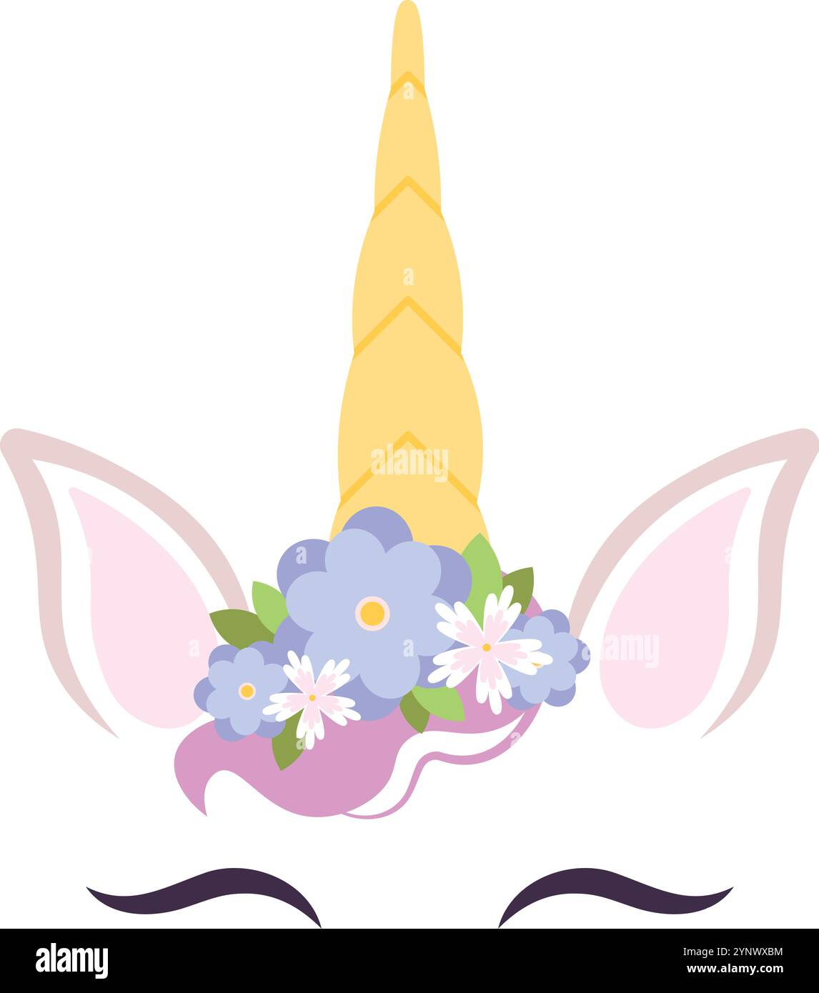 Fashion flower crown cartoon Cut Out Stock Images & Pictures - Alamy