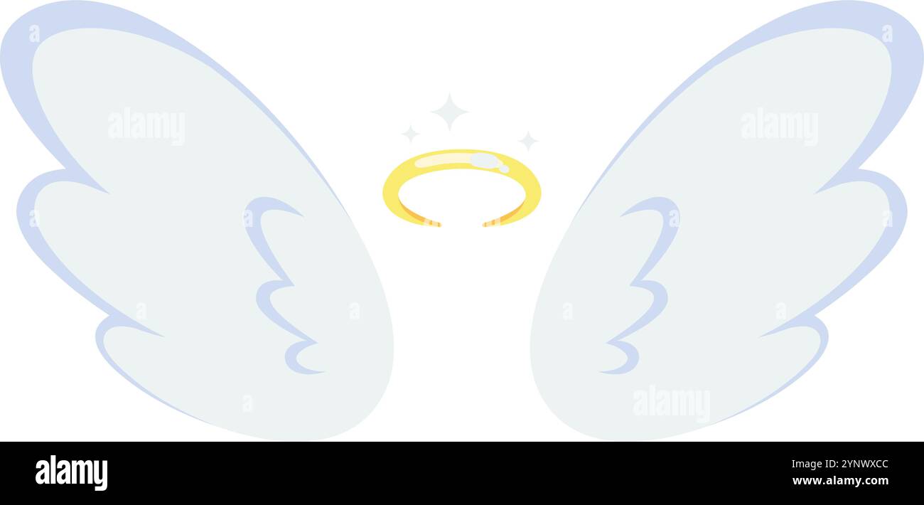 The wings of an angel are shown in a white and blue color scheme Stock ...
