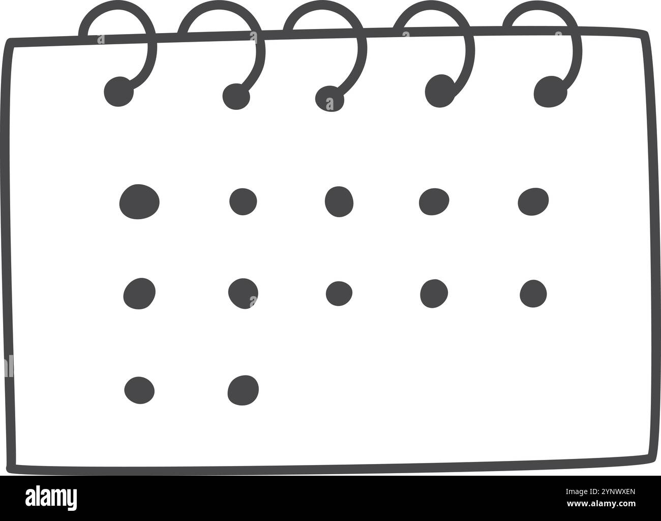 A calendar with a black and white design Stock Vector Image & Art - Alamy