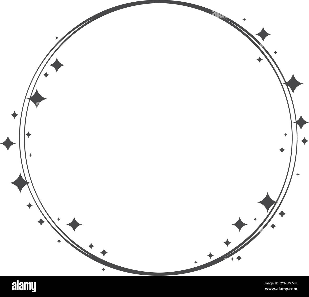 A black and white circle with stars around it Stock Vector Image & Art ...