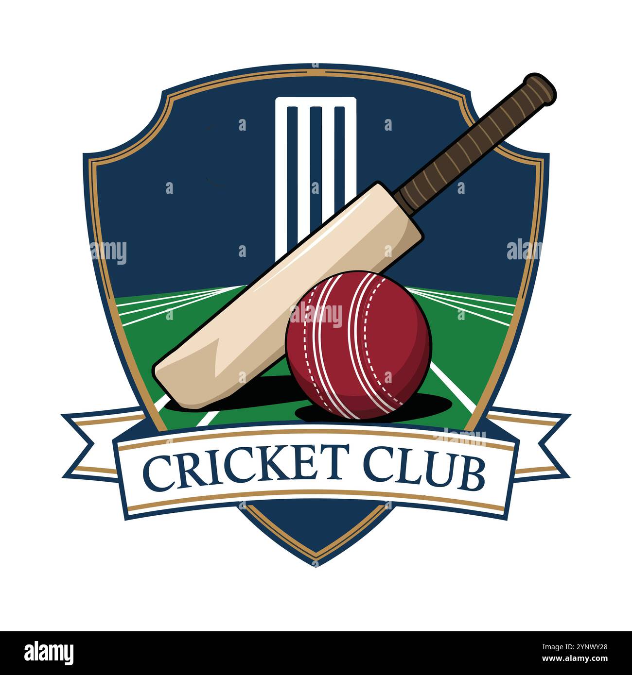 Modern cricket academy logo hi-res stock photography and images - Alamy