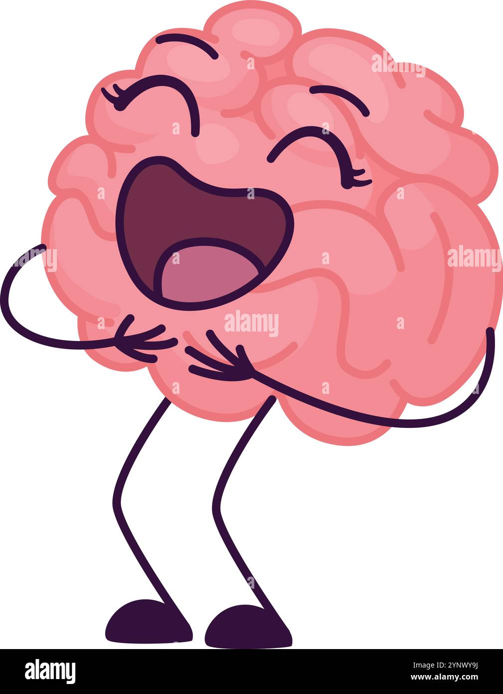 A cartoon brain is smiling and laughing Stock Vector Image & Art - Alamy