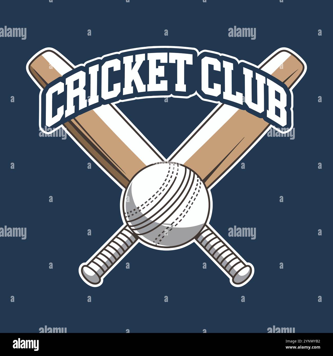 Stylish cricket emblem hi-res stock photography and images - Alamy