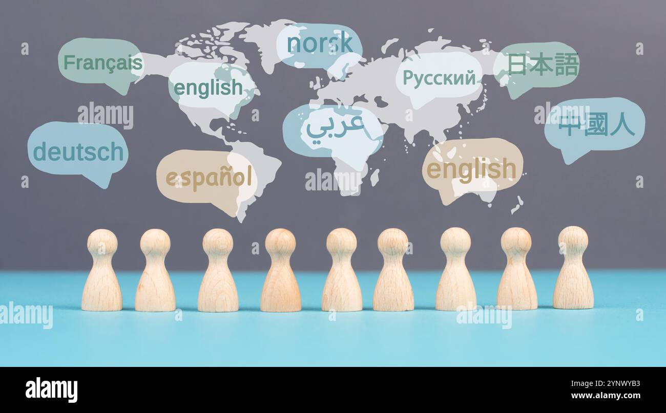 Map of the languages world map hi-res stock photography and images - Alamy