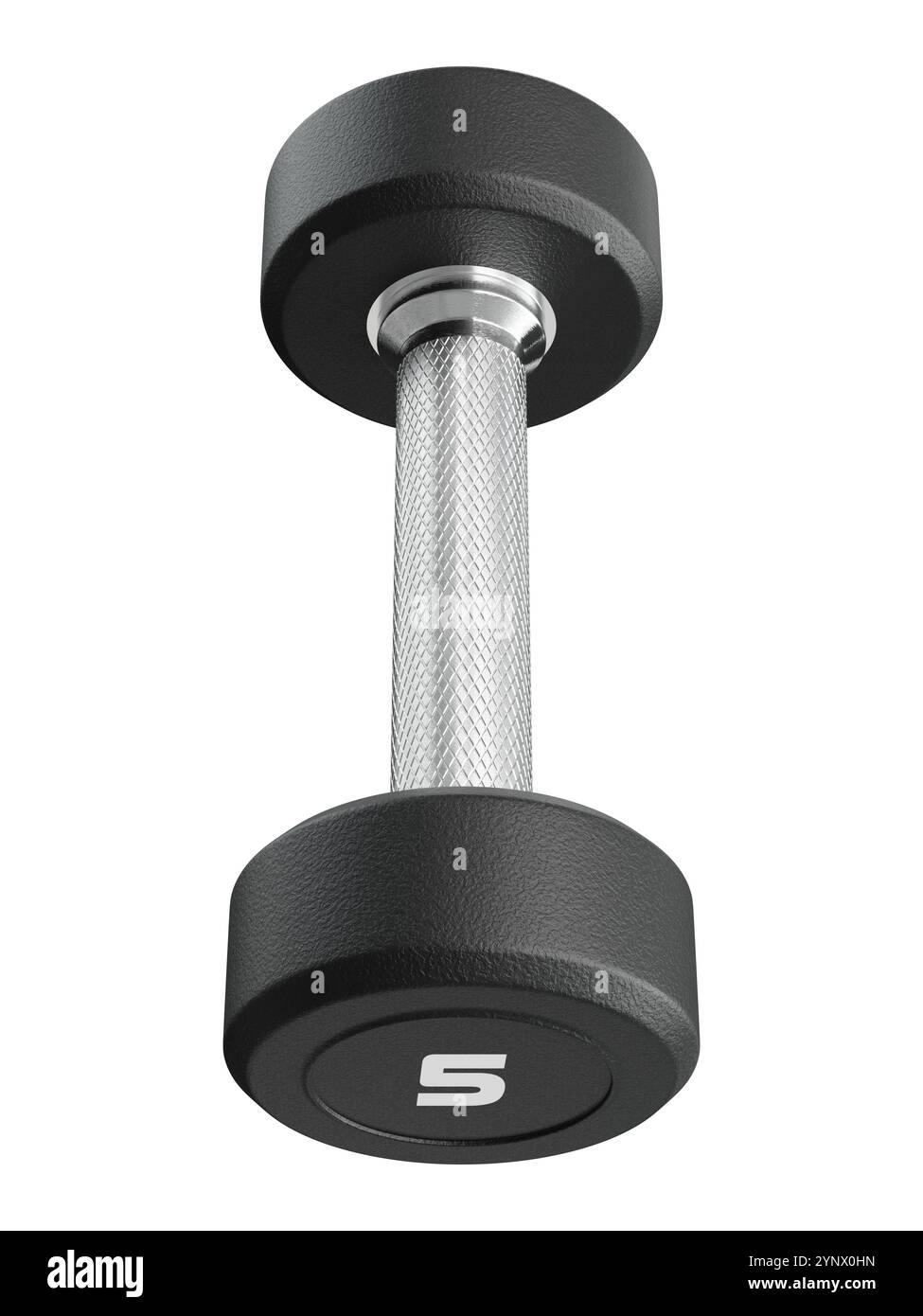 Blank Round Rubber Dumbbell with number 5, weightlifting gym equipment ...
