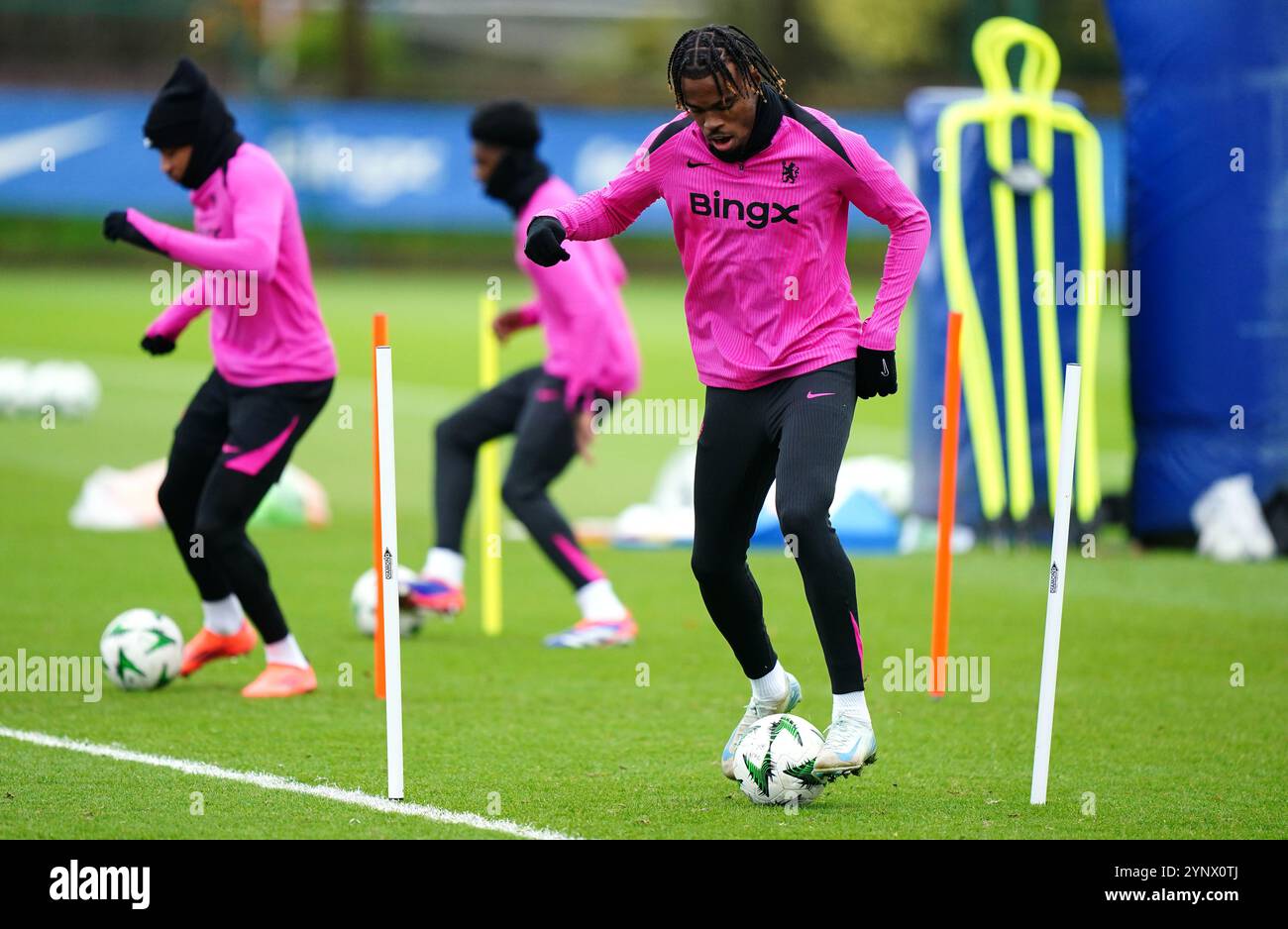 Chelsea's Carney Chukwuemeka during a training session at Cobham ...