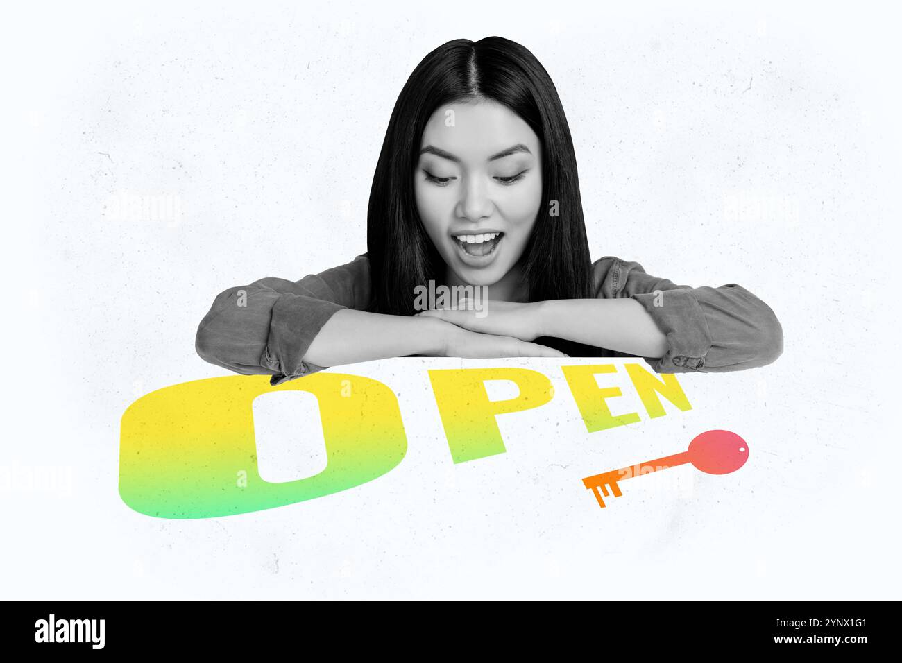 Composite trend artwork sketch image photo collage of new way start ...