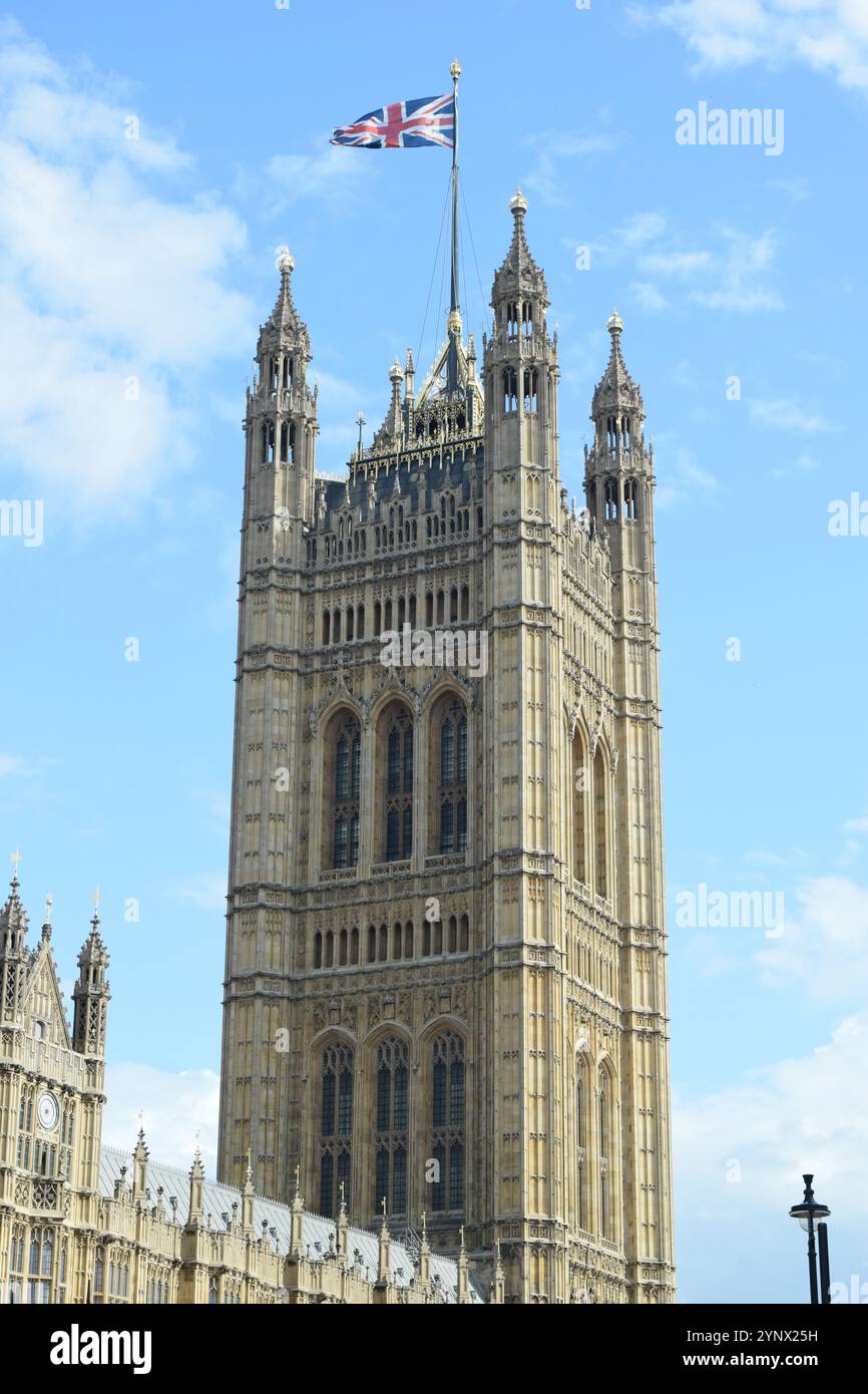 The Victoria Tower is a square tower at the south-west end of the ...