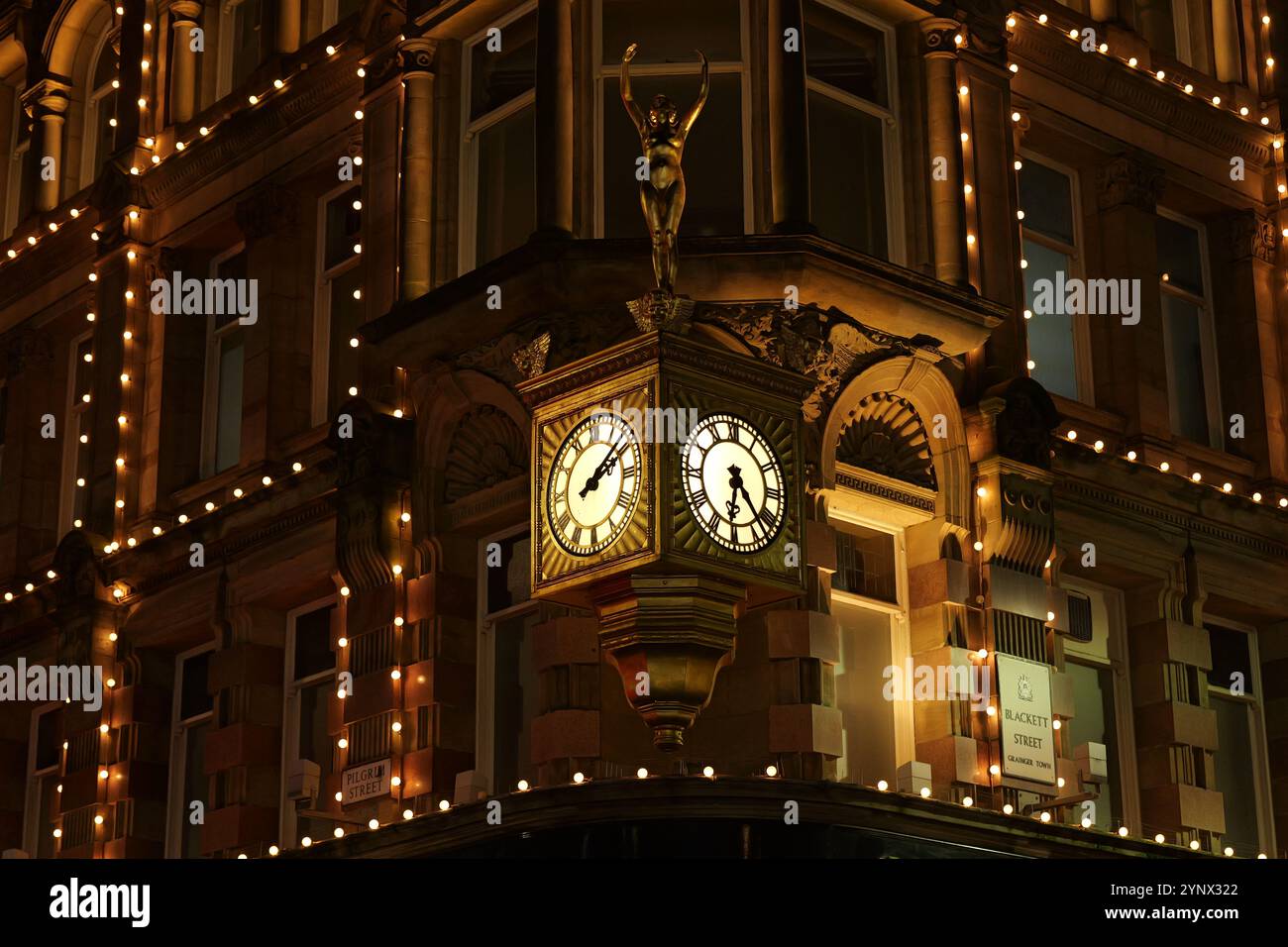 Newcastle goldsmiths clock hi-res stock photography and images - Alamy