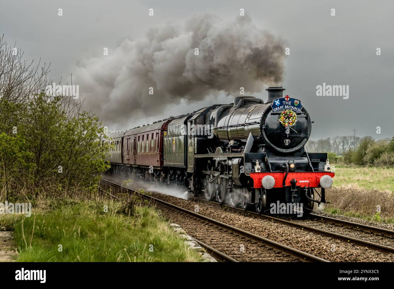 Steam Engine at Speed Stock Photo - Alamy